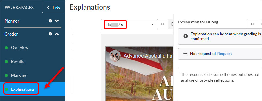 Inspera marking navigation (Original) - eLearning - University of Queensland